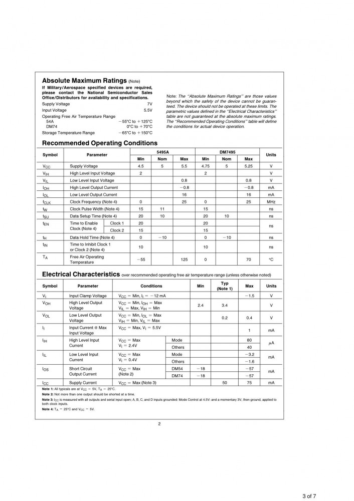 5495A/BCA datasheet page 4