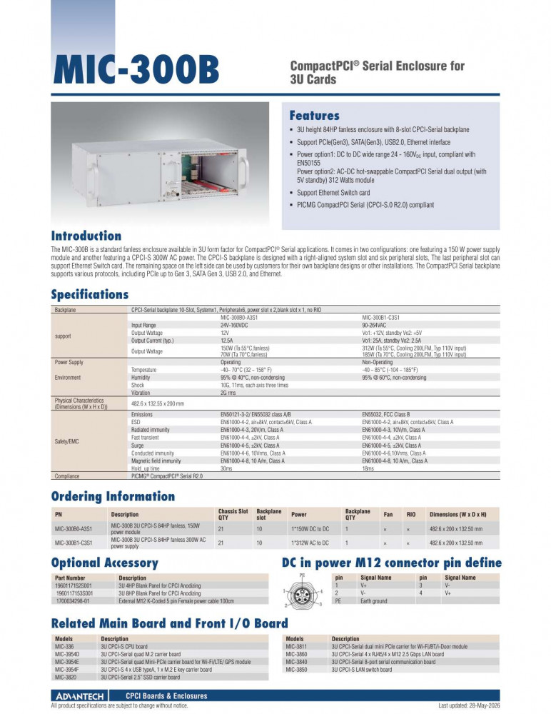 MIC-300B technical document page 1