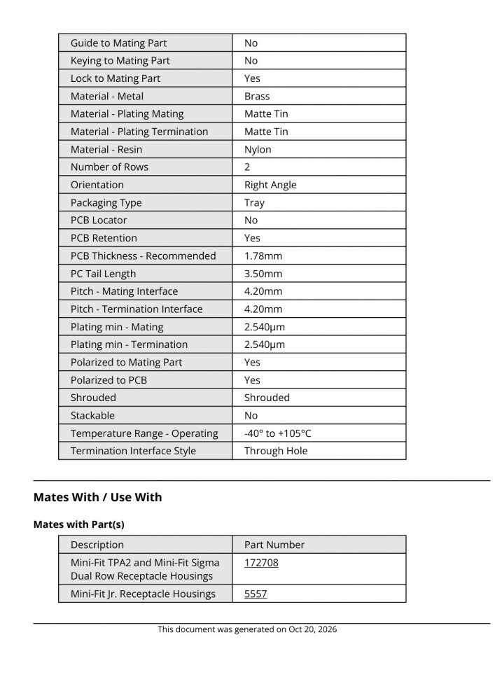 MOLEX 441300017 technical document, page 3