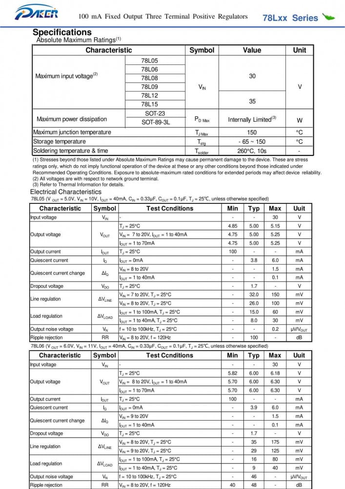 78L08 technical document page 3