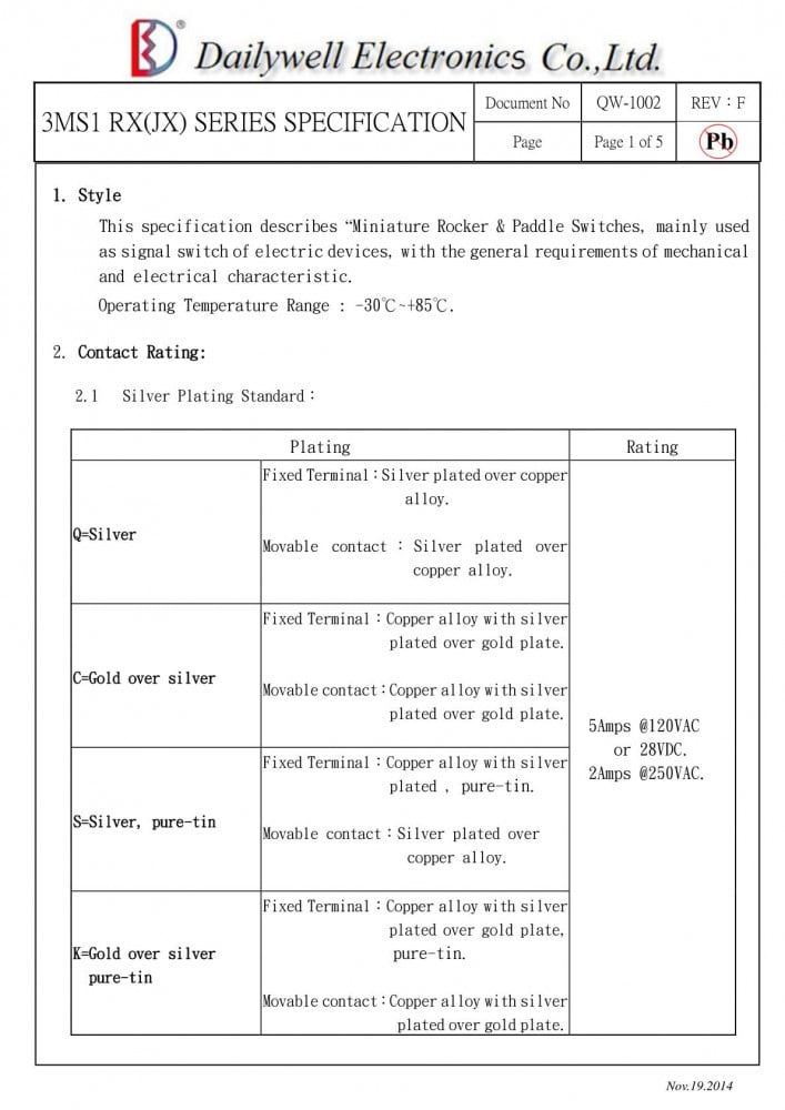 3MS1J1021M6QES specification page 2