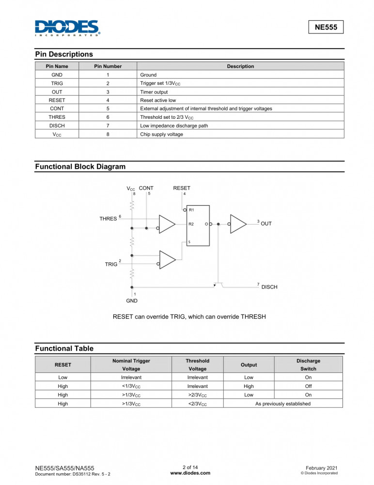NA555S-13 datasheet page 2