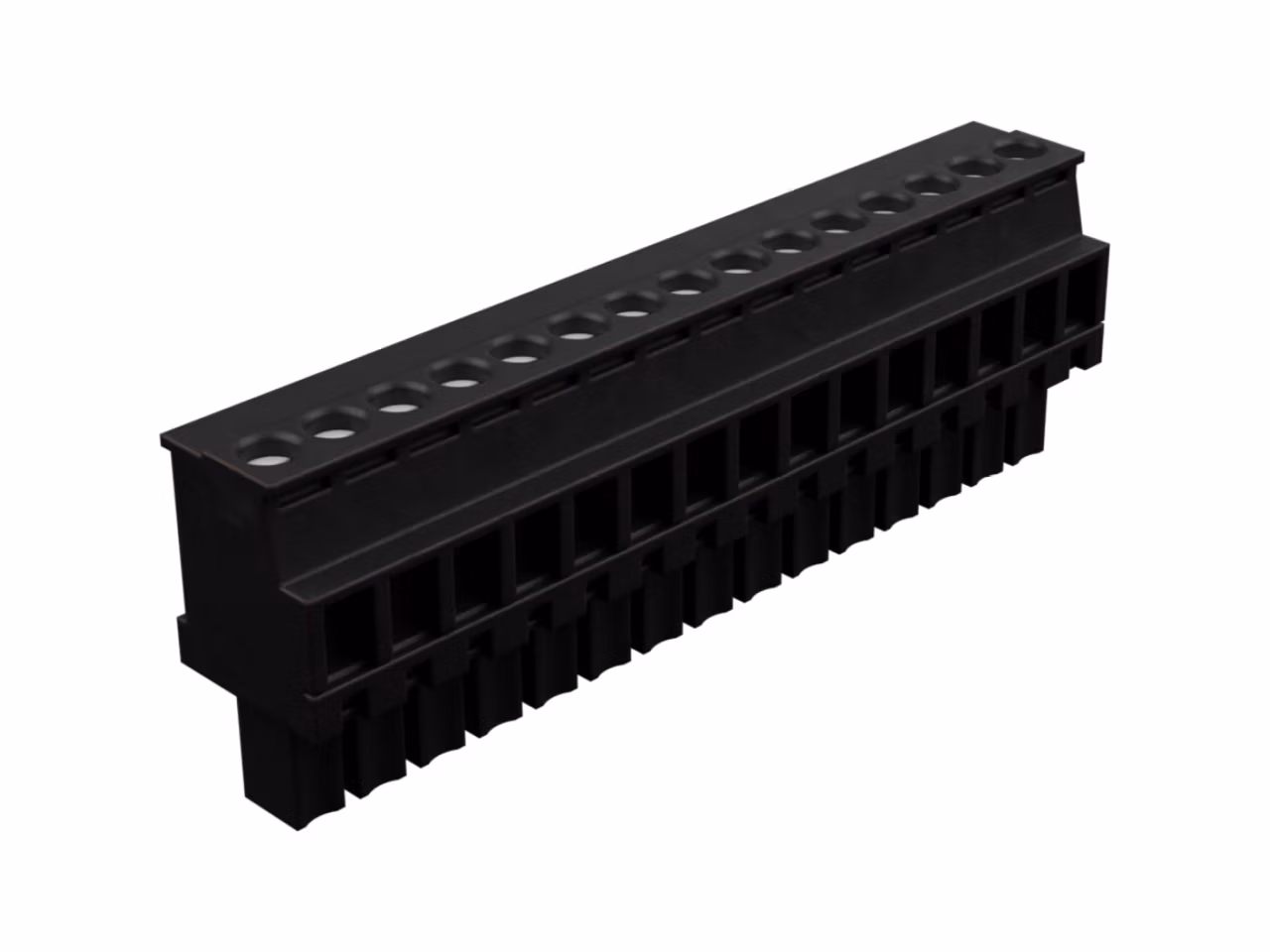 3.81mm Pitch Eurostyle Vertical Plug, with Standard Imprinting, Rear Wire Entry, Black, 15 Circuits for sale