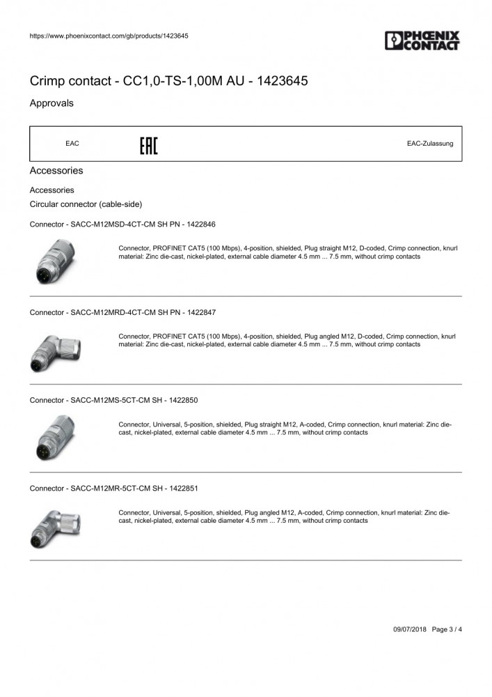 Phoenix Contact 1423645 technical document page 3