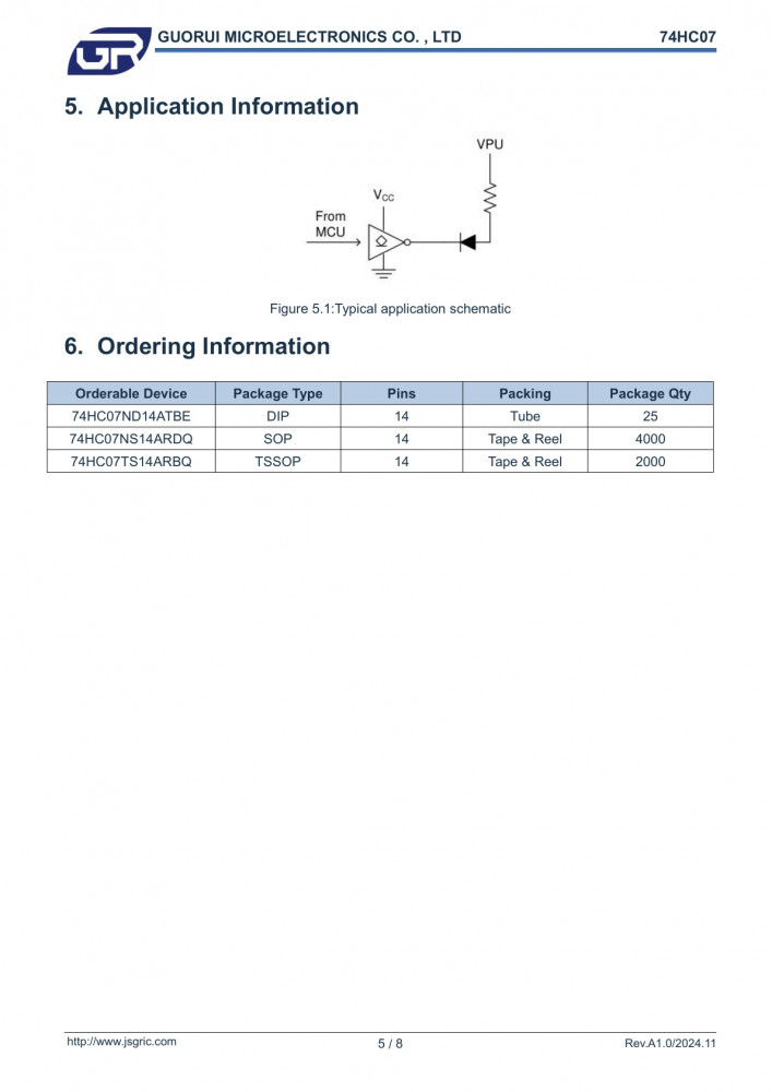 74HC07 datasheet page 5