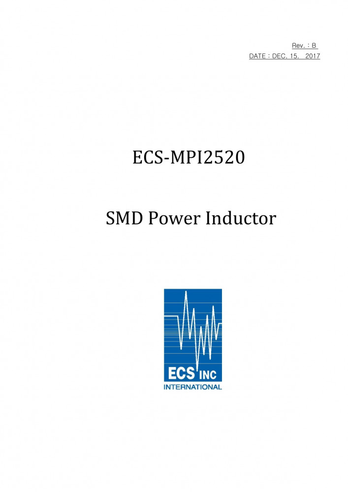 ECS-MPI2520 datasheet page 1