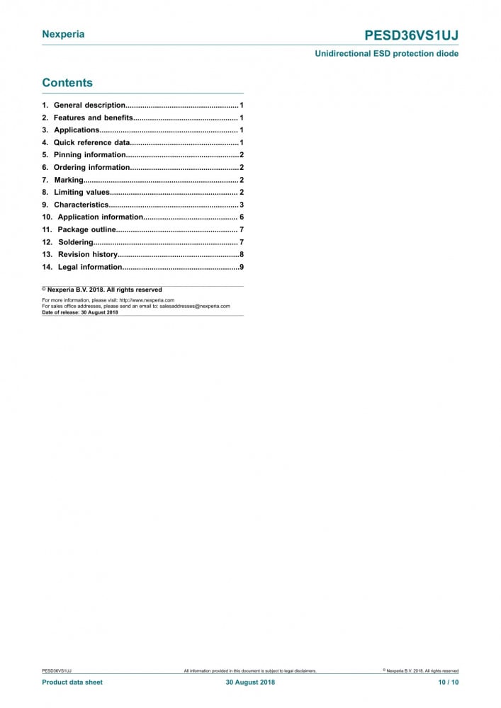 PESD36VS1UJ datasheet page 10