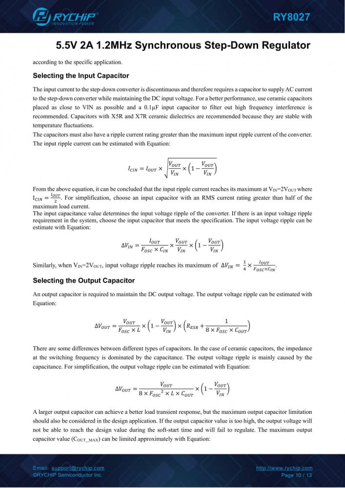 RY8027 datasheet page 10