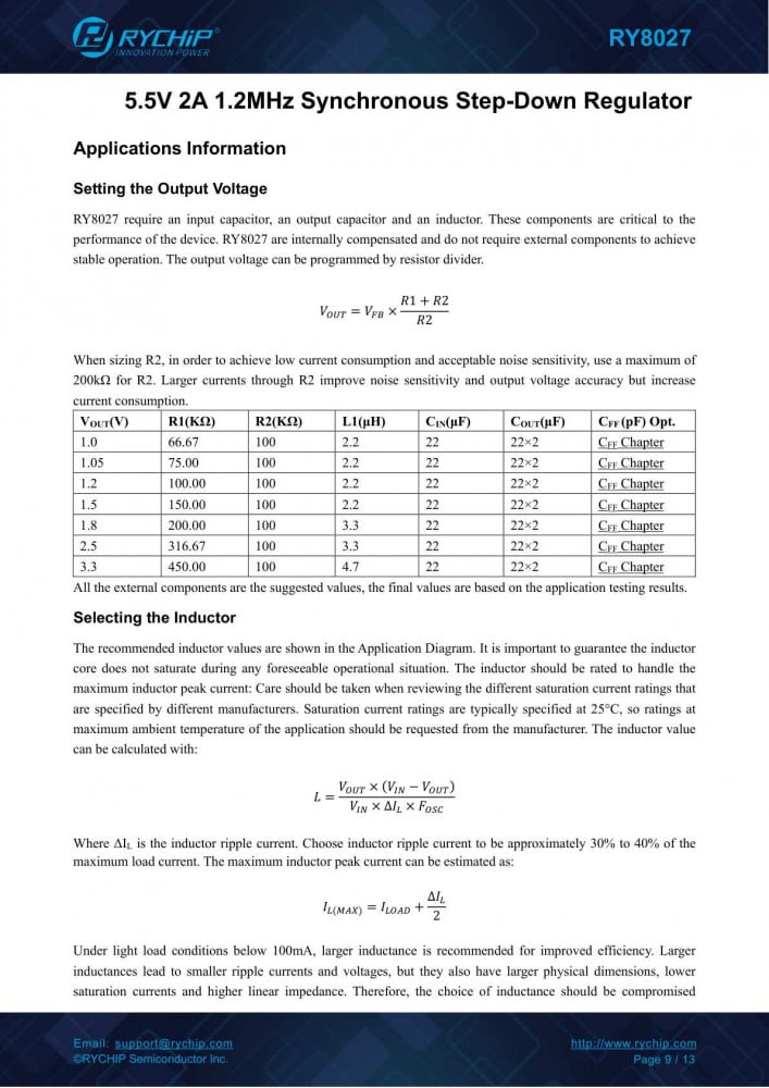 RY8027 datasheet page 9