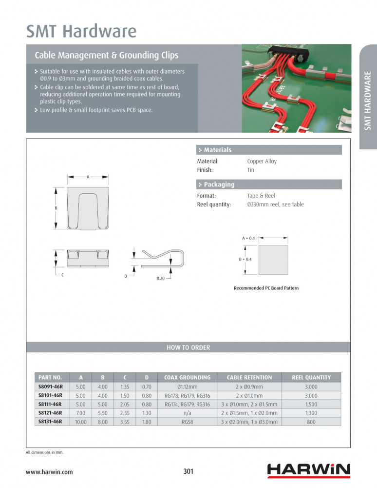 Harwin PCB hardware reference page 3