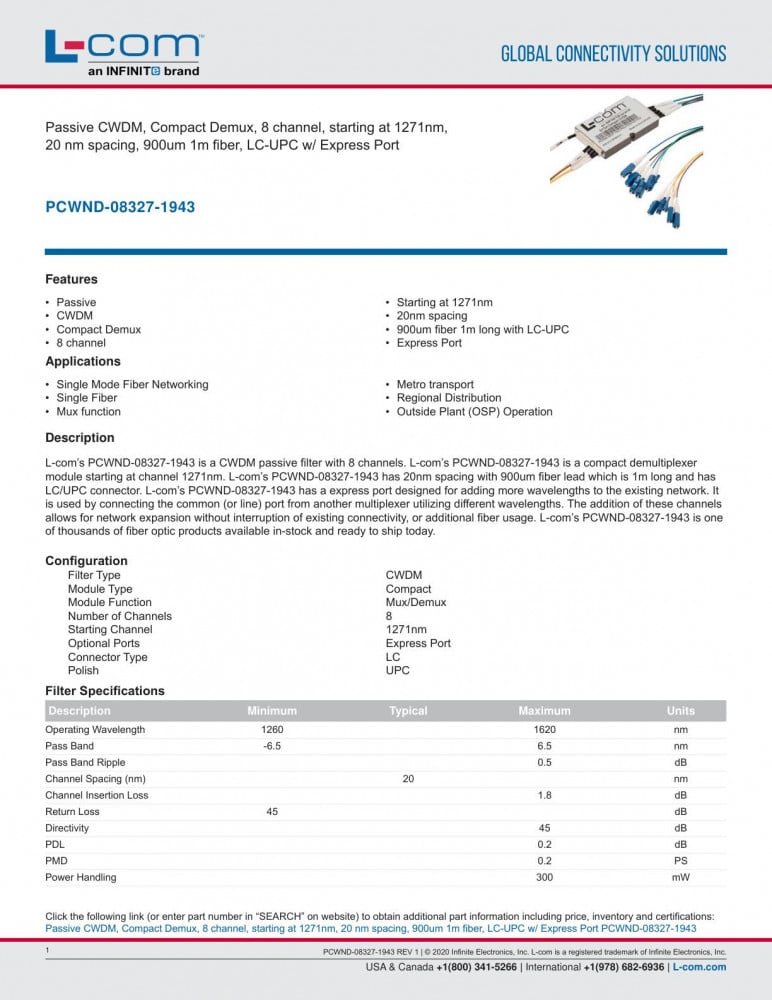 PCWND-08327-1943 product document page 1