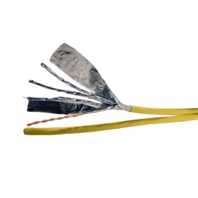 Cable category 6A F/FTP 4 twisted pairs LSZH Euroclass Dca 500 meters yellow for sale