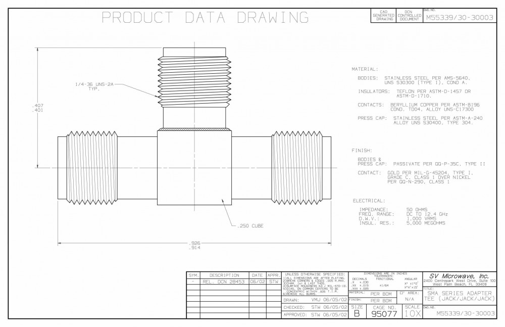 M55339/30-30003 technical drawing