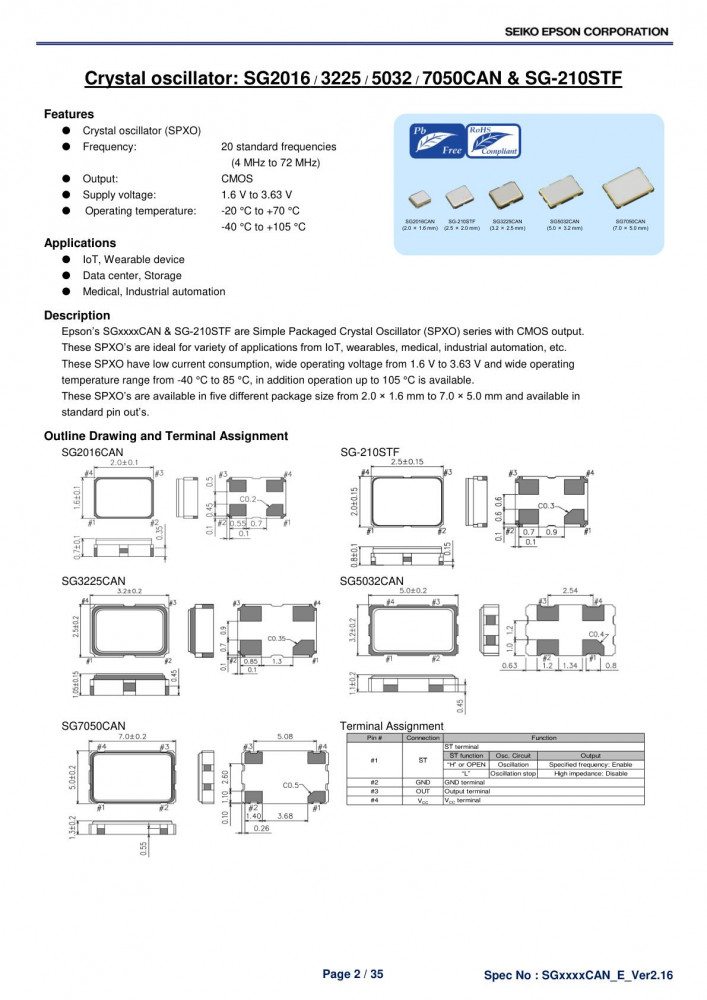 EPSON datasheet page 2