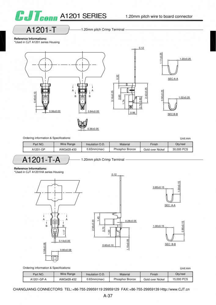 CJT A1201 series datasheet page 2