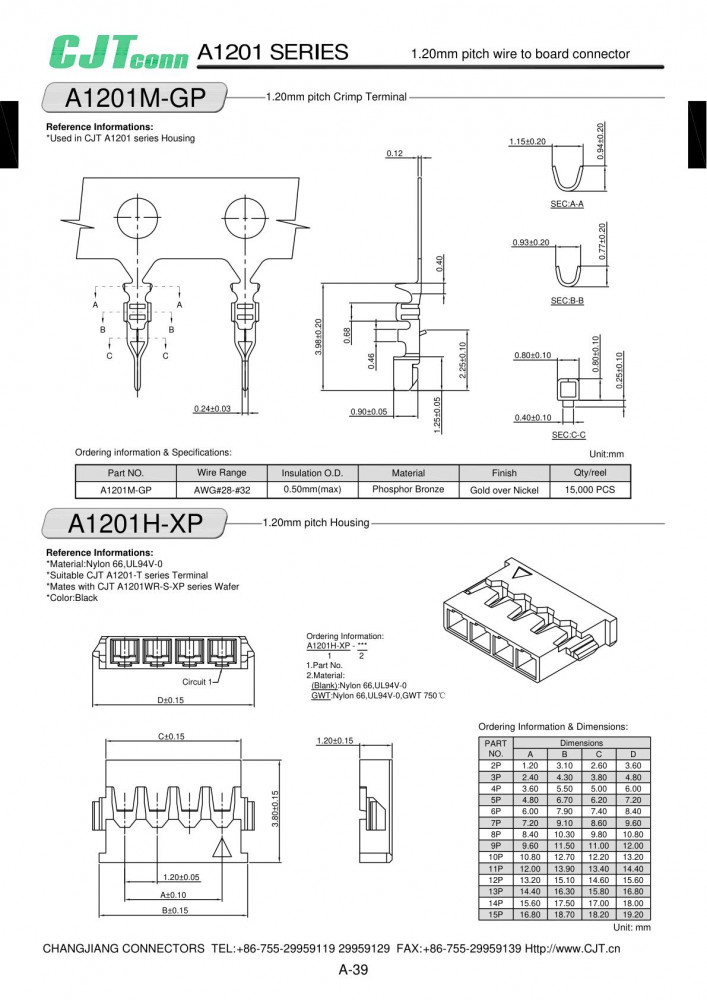 CJT A1201 series datasheet page 4
