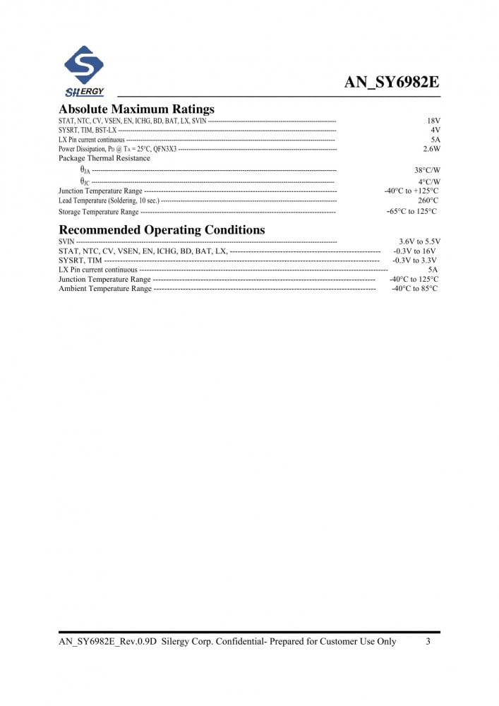 SY6982EQDC datasheet page 3