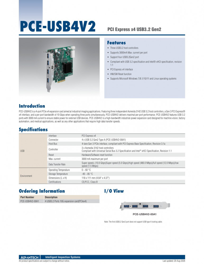 PCE-USB4V2 product document preview