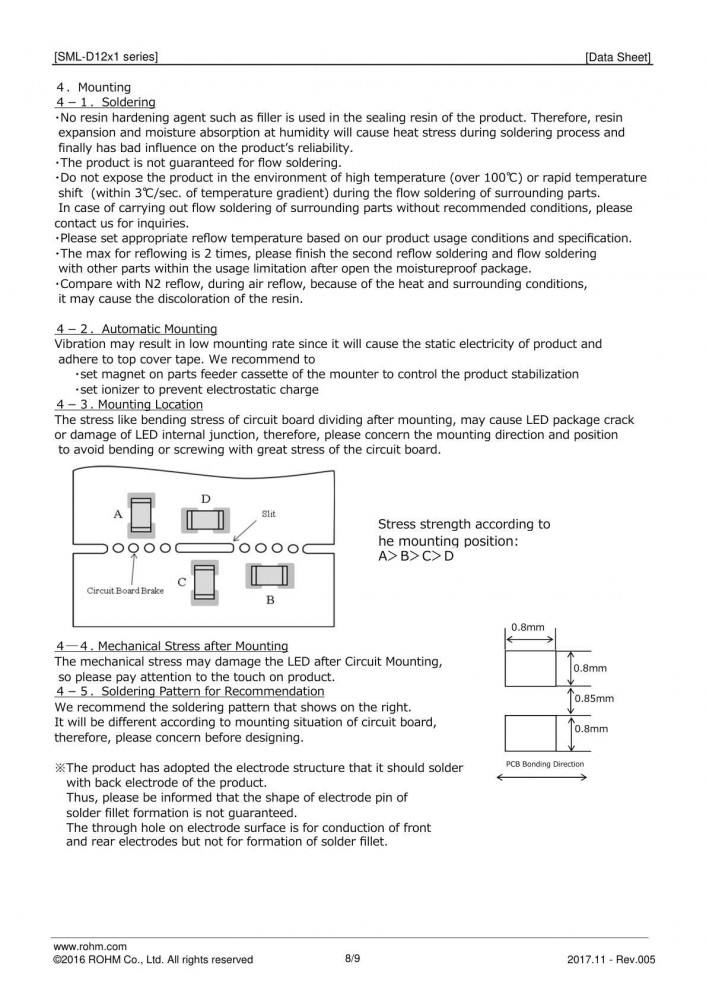 ROHM SML-D12Y1WT86 document page 8