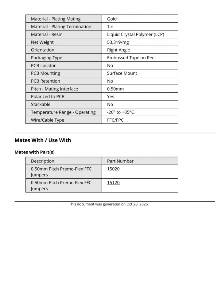 MOLEX 545480772 technical document page 3