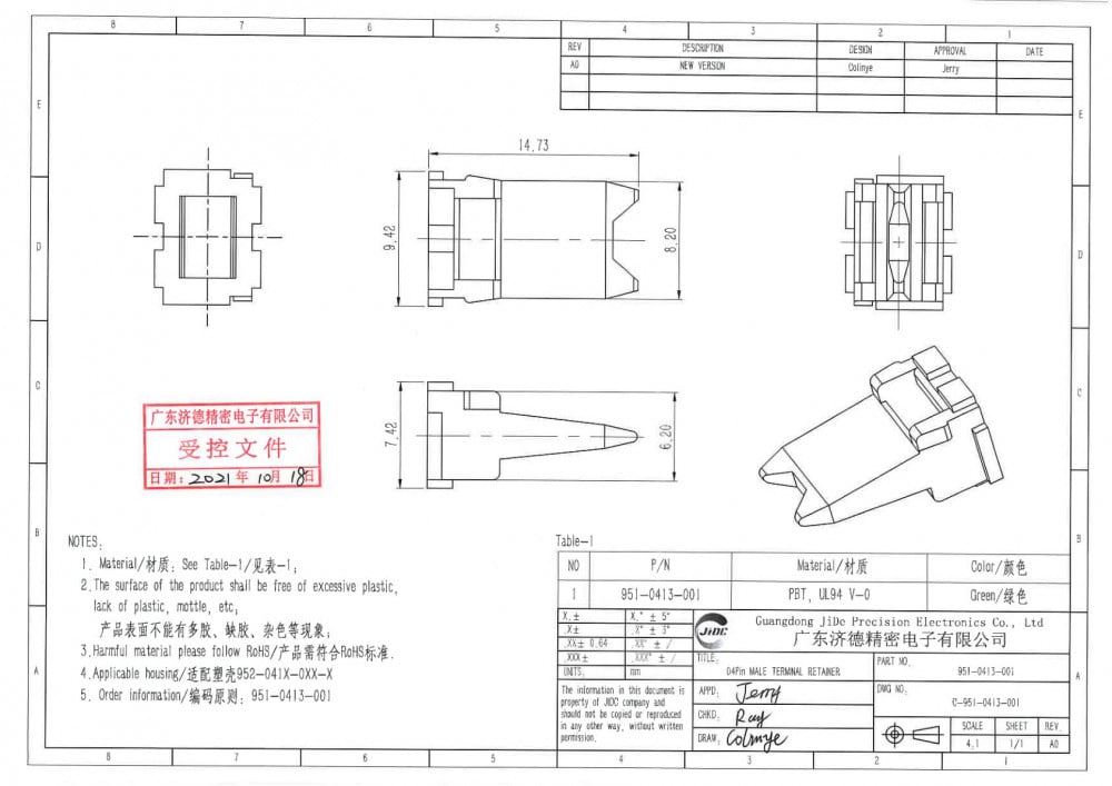951-0413-001 technical document preview