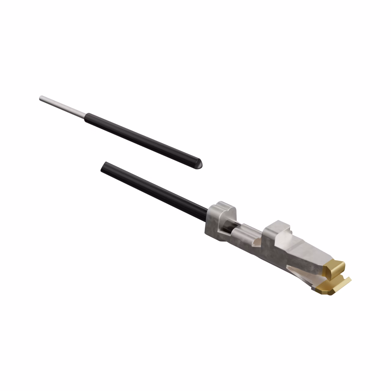 Pre-Crimped Lead Micro-Lock Plus 2.0 Female-to-Pigtail, 0.76µm Gold (Au) Plating, 300.00mm Length, 22 AWG, Black for sale