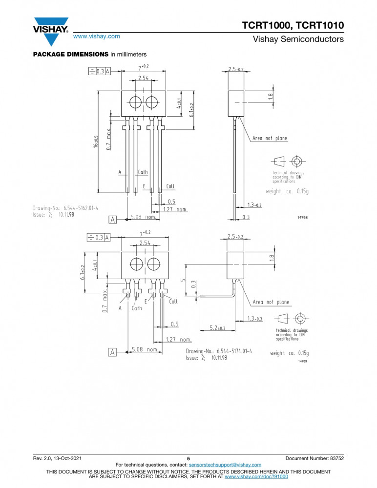 TCRT1010 datasheet page 5