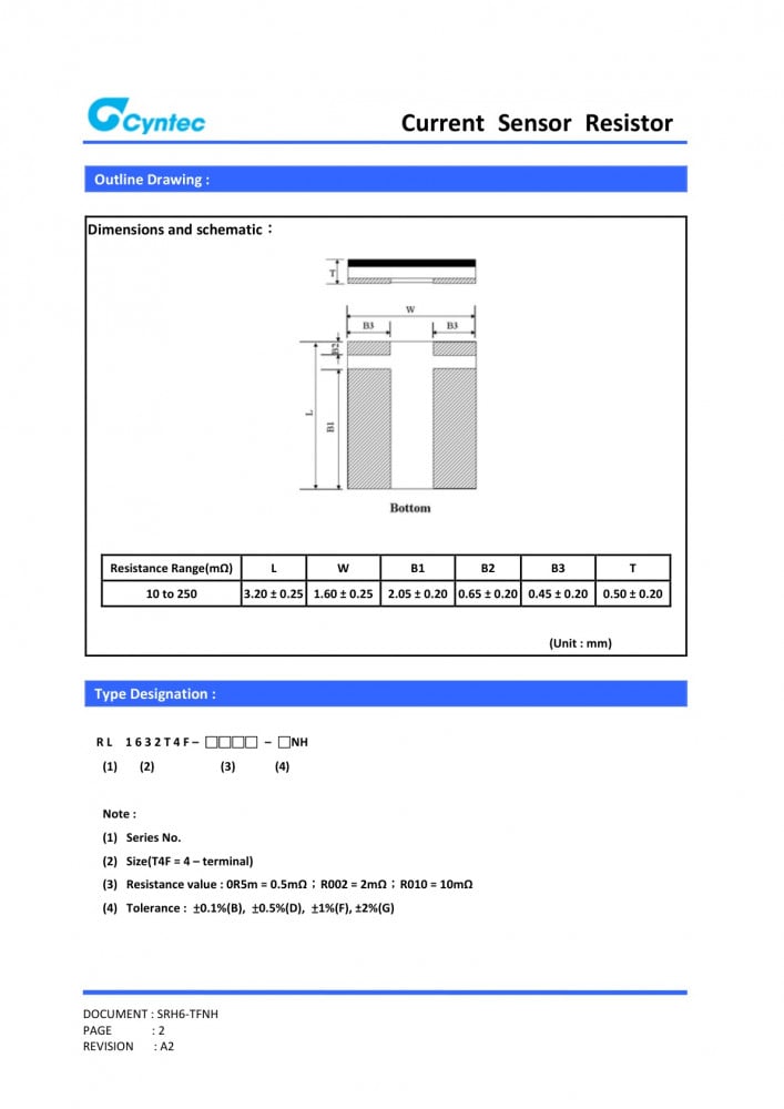 DELTA RL1632T4F datasheet page 2