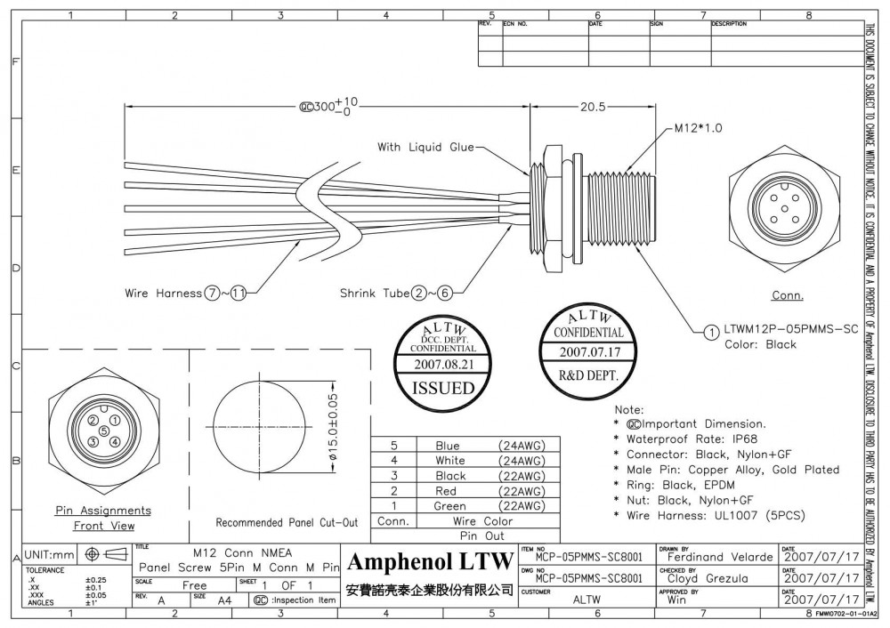 MCP-05PMMS-SC8001 mechanical drawing preview