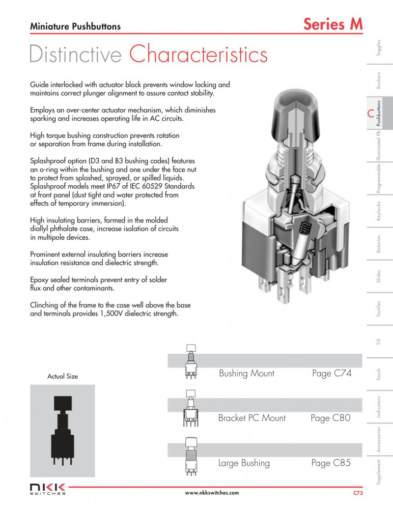 NKK Switches MBN series technical document page 2