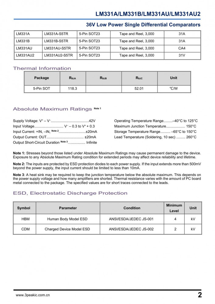 LM331AU-S5TR datasheet page 2