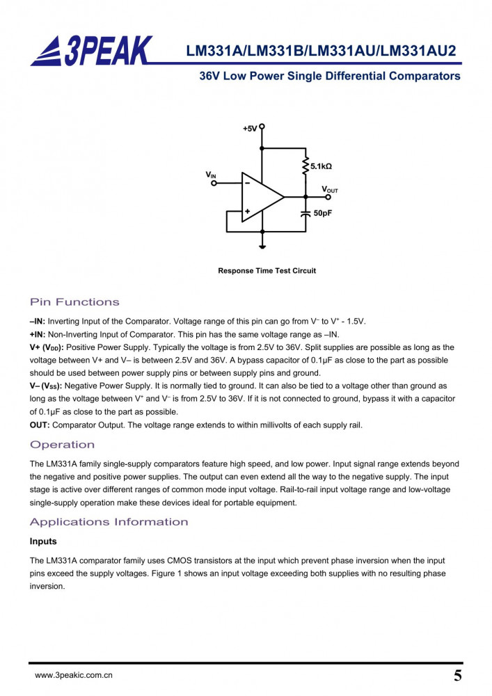 LM331AU-S5TR datasheet page 5