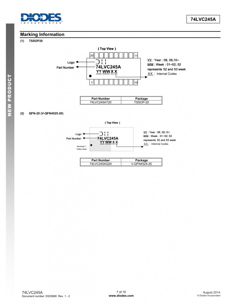 74LVC245AT20-13 datasheet page 7