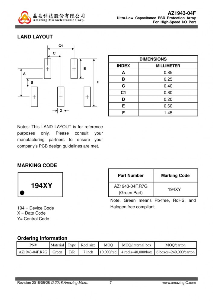 AZ1943-04F technical document page 7