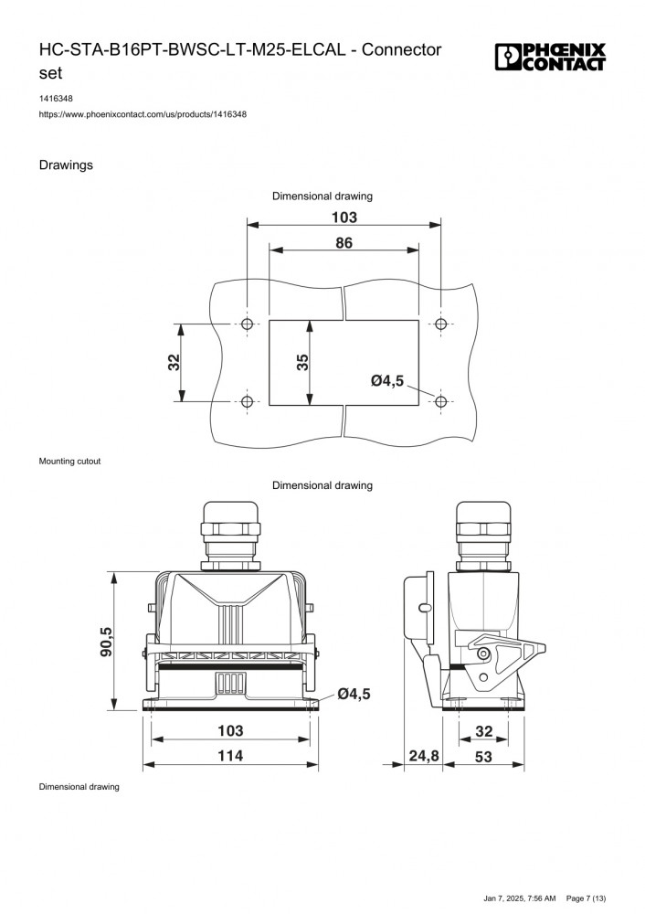 Phoenix Contact 1416348 technical document page 7