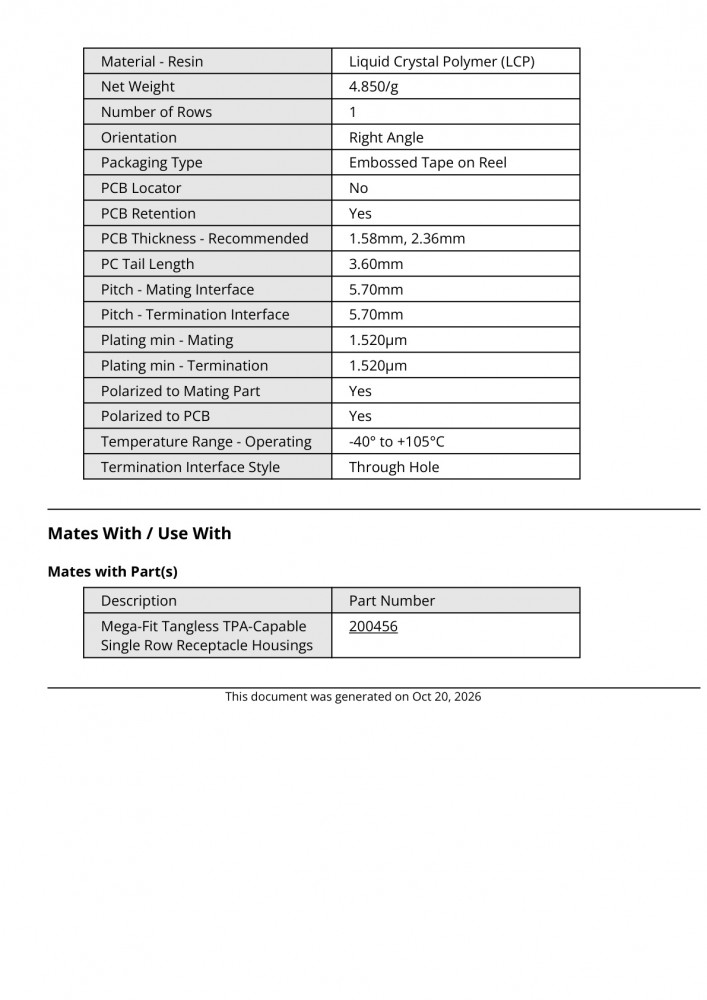 MOLEX 2002411917 product document, page 3