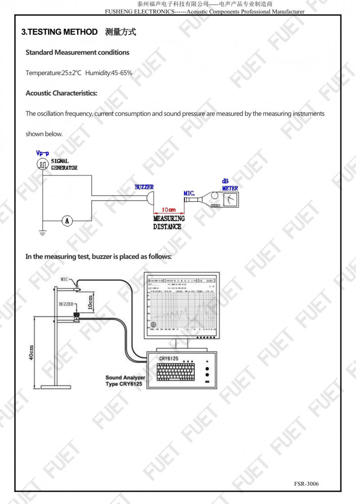 FSR-3006 specification document page 3