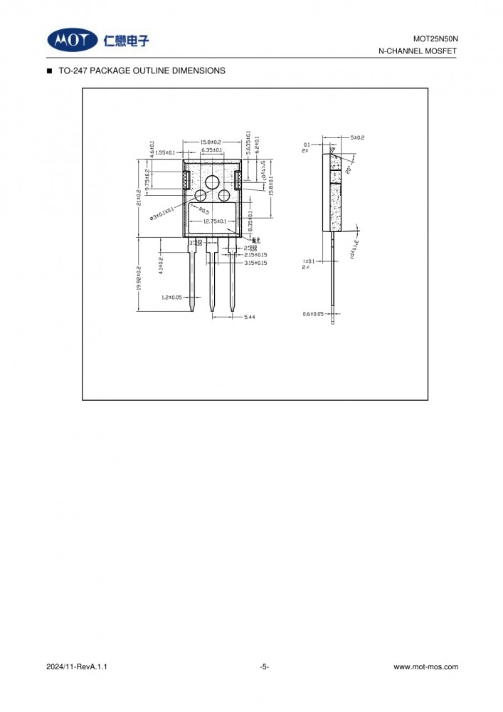 MOT25N50N datasheet page 5