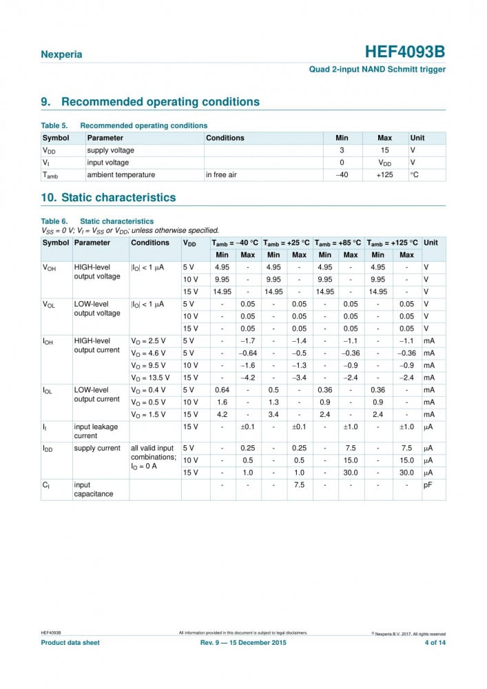 HEF4093B datasheet page 4