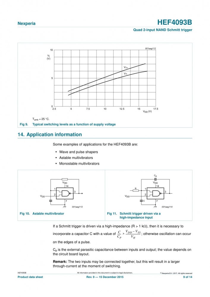 HEF4093B datasheet page 9