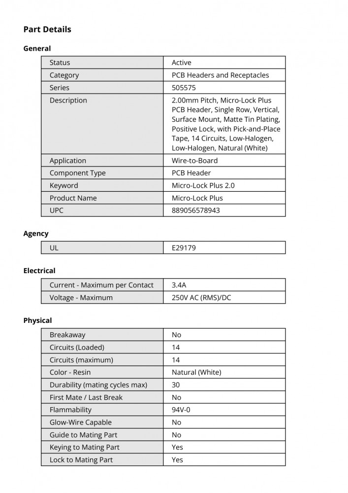 MOLEX 5055751480 technical document image, page 2