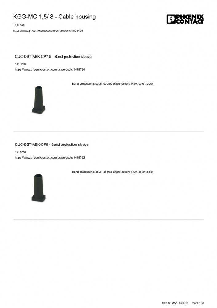Phoenix Contact 1834408 technical document page 7