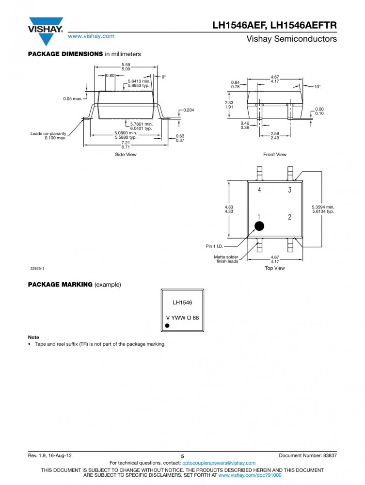 LH1546AEF datasheet page 5