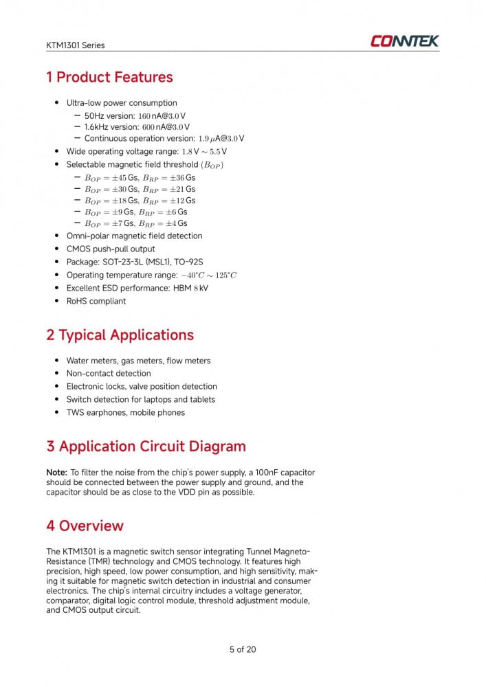 KTM1301 datasheet page 5