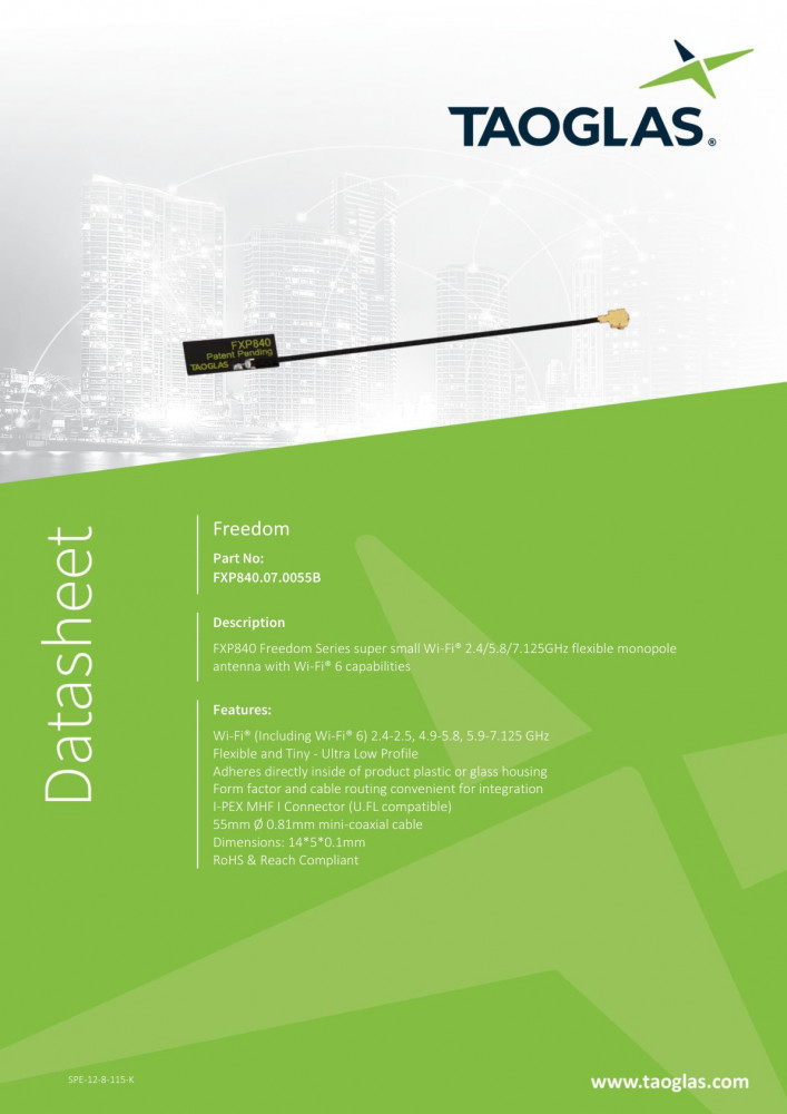 FXP840 technical document page 1
