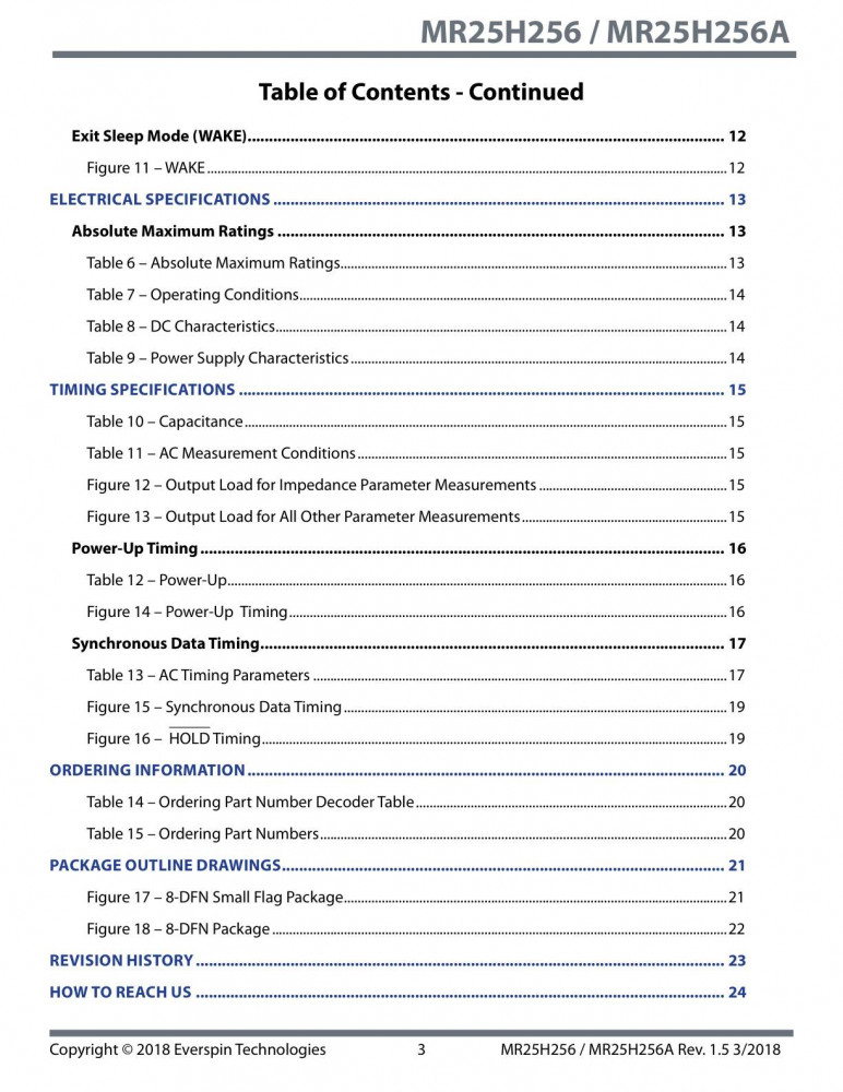MR25H256ACDF datasheet page 3