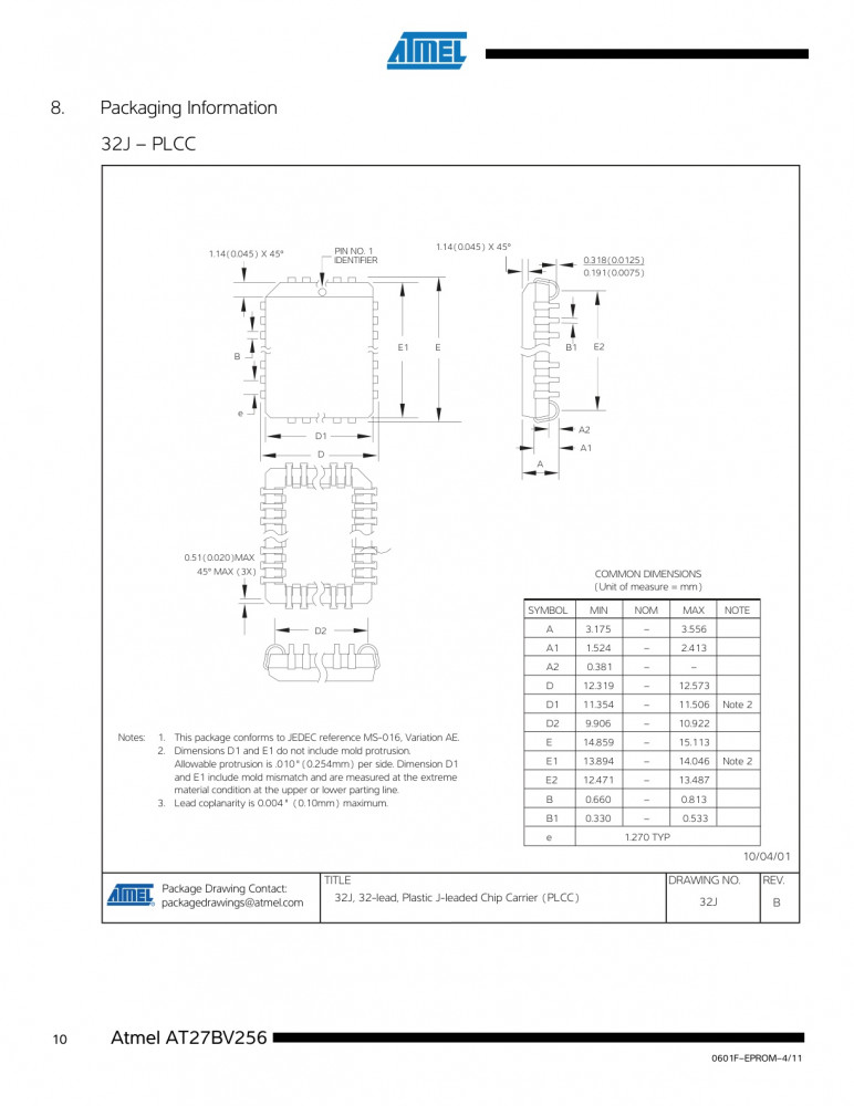 AT27BV256 datasheet page 10