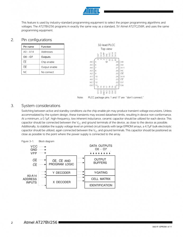 AT27BV256 datasheet page 2