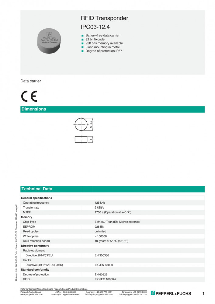 IPC03-12.4 technical document, page 1