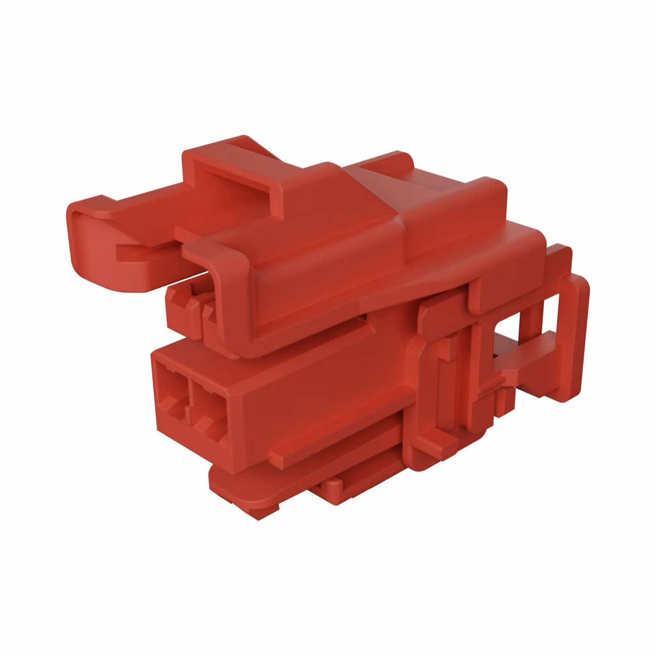 3.96mm Pitch Swing TPA Hermaphroditic Housing with Integrated TPA, 4 Circuits, Dual Row, Red for sale